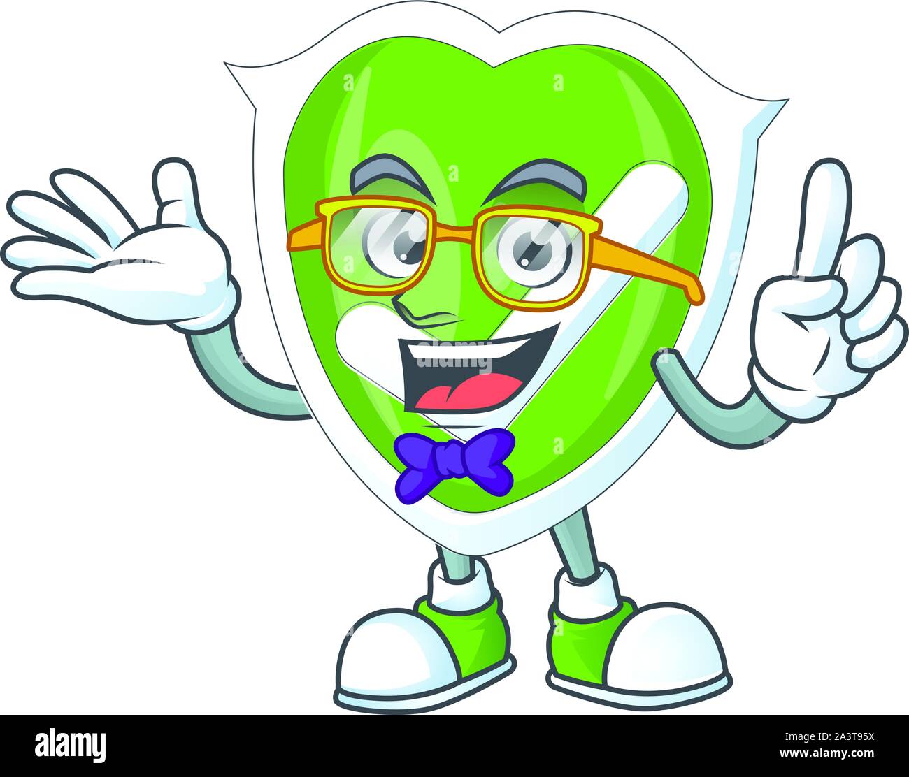 Geek checkmark shield with character a mascot Stock Vector Image & Art ...