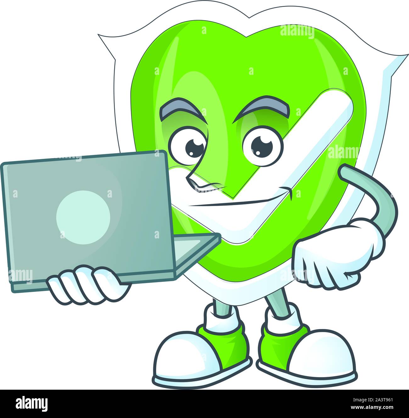 With laptop checkmark shield for symbol a protection Stock Vector Image ...