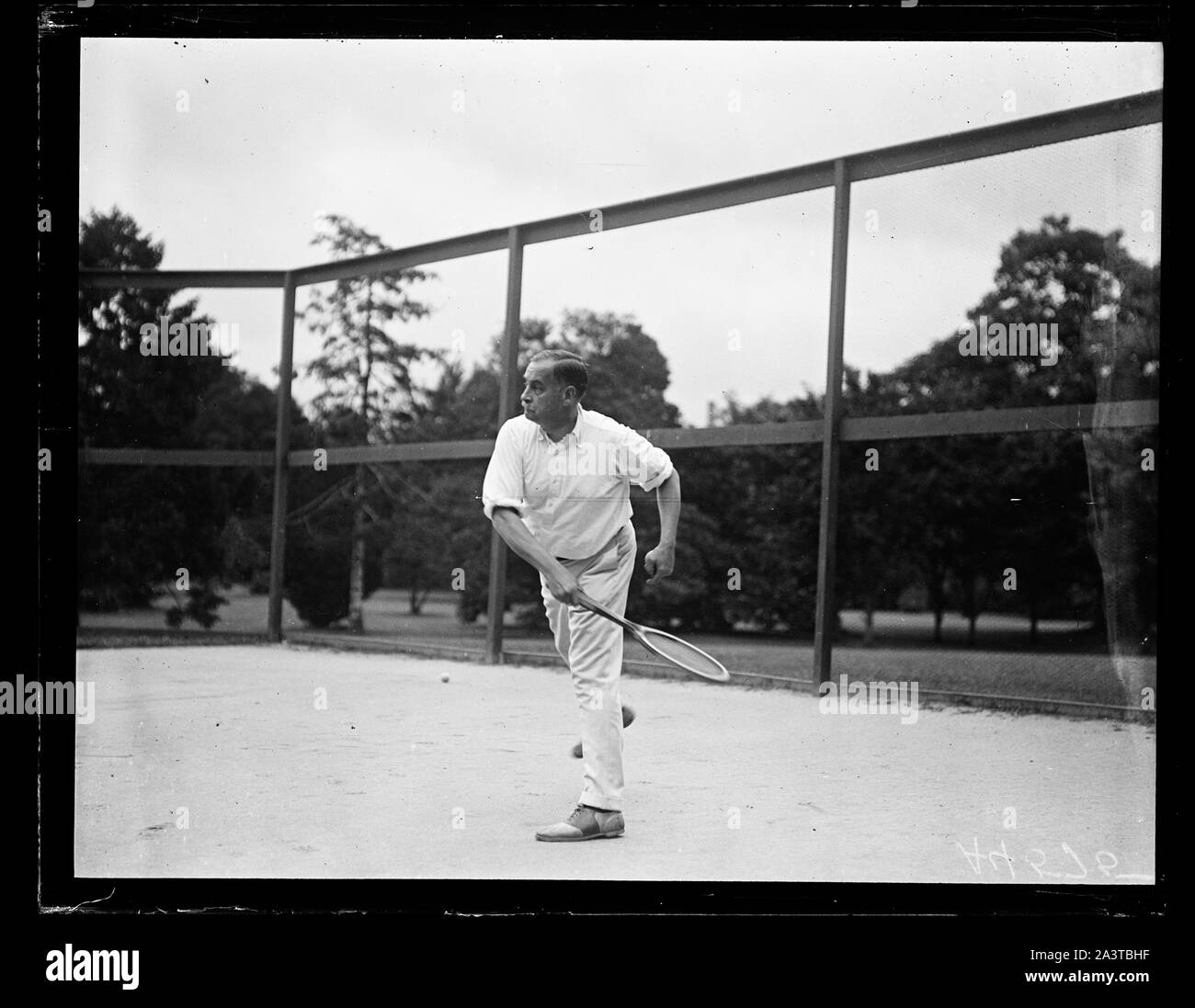 Community tennis court Black and White Stock Photos & Images - Alamy