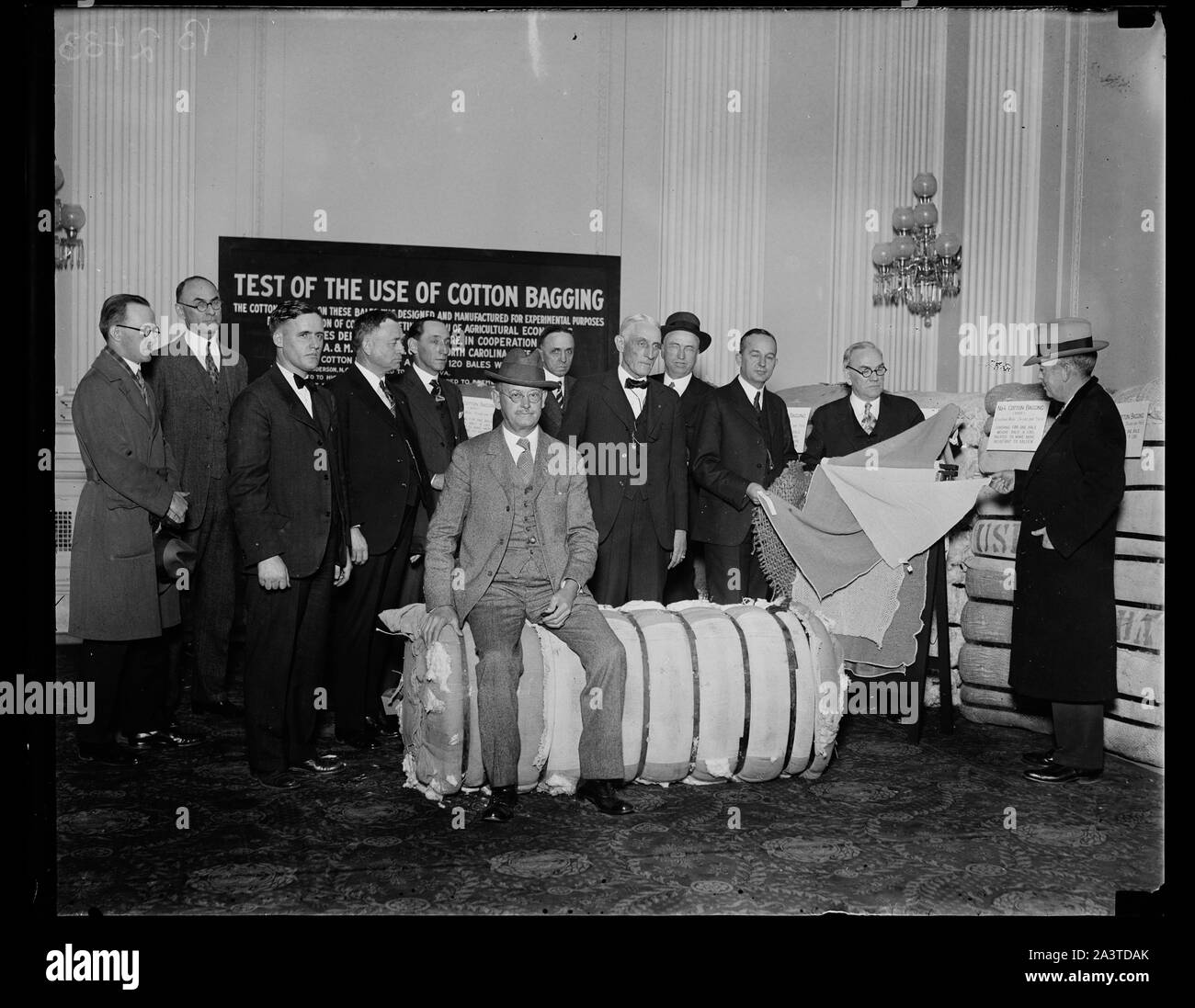 Cotton textile material Black and White Stock Photos & Images - Alamy