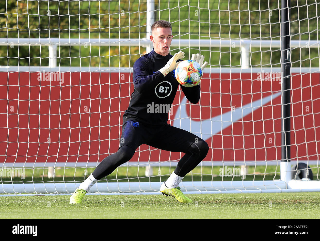 England's Dean Henderson during a training session at St George's Park ...