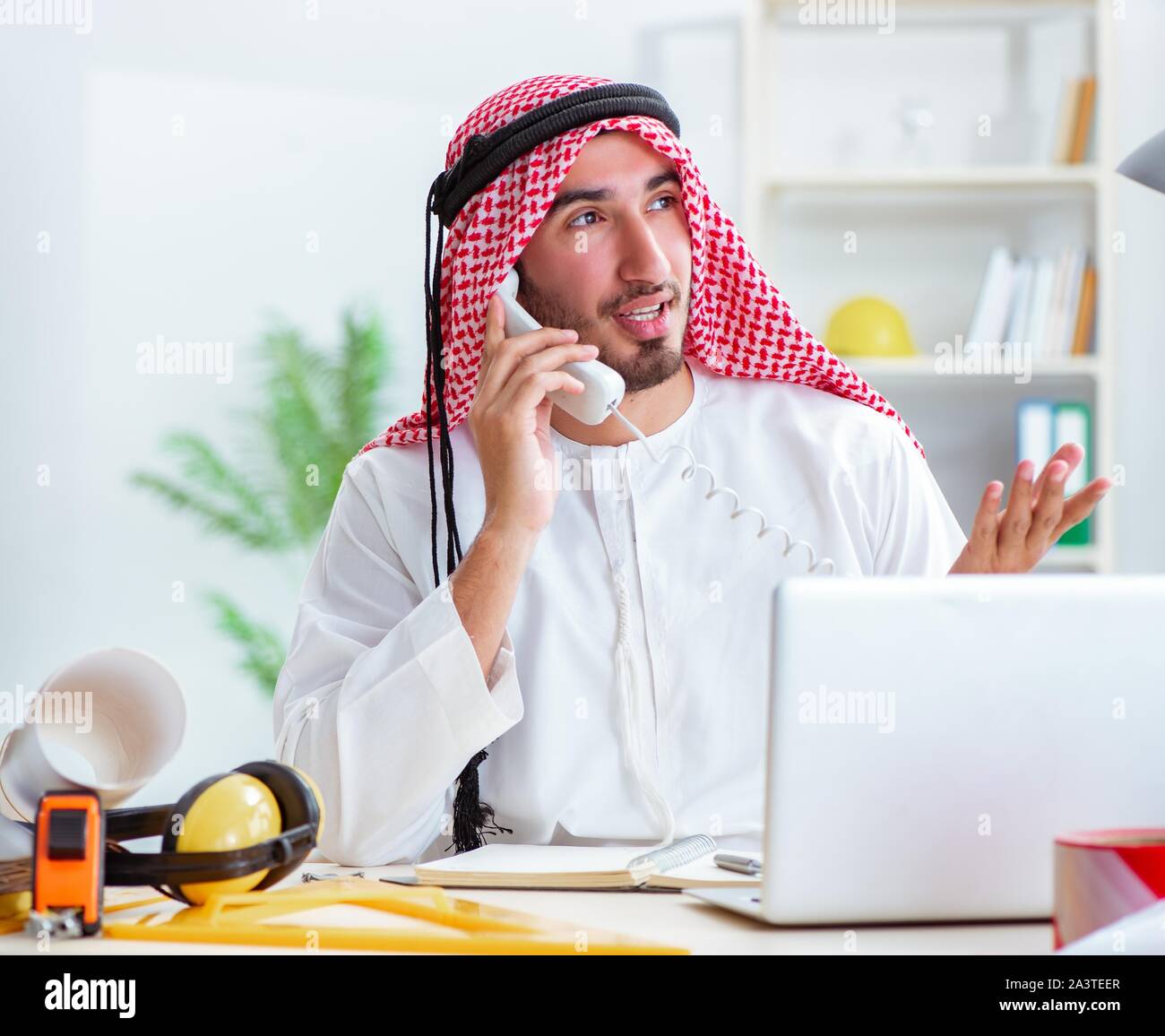 The arab engineer working on new project Stock Photo - Alamy