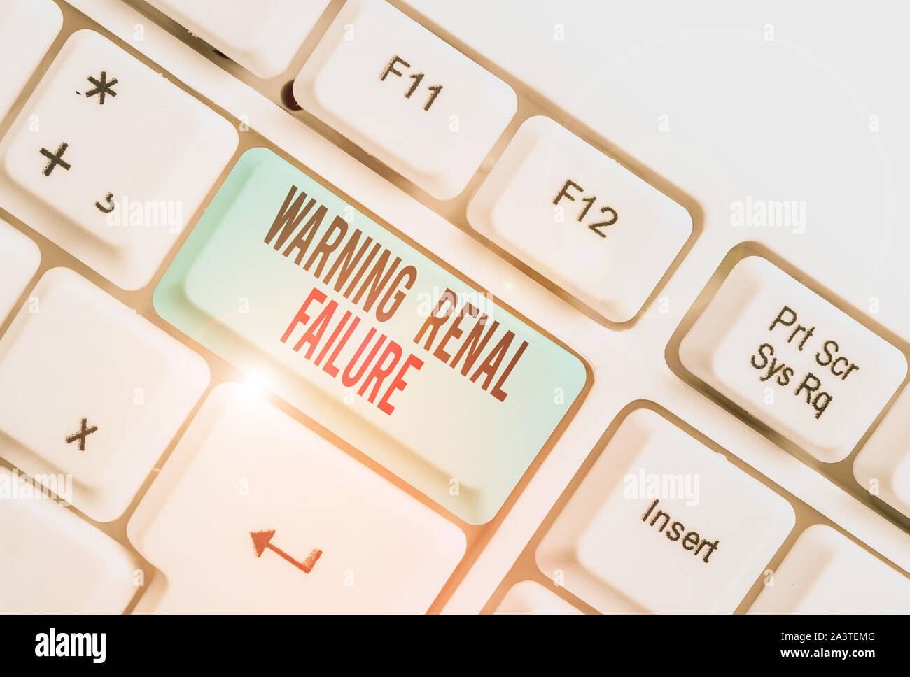 Handwriting text writing Warning Renal Failure. Conceptual photo stop ... Handwriting text writing Warning Renal Failure. Conceptual photo stop ...
