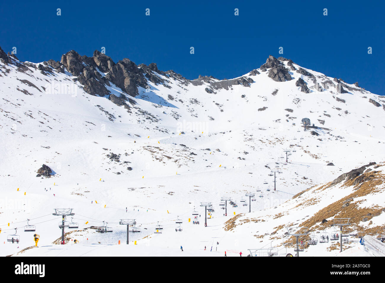 The iconic Remarkables ski resort near Queenstown on New Zealand's ...