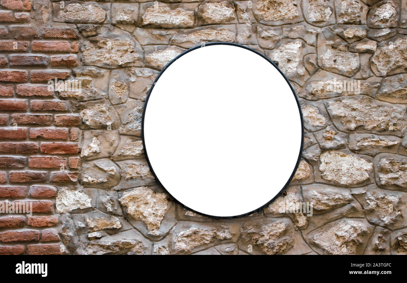 signboard mockup and template empty frame for logo and text on the ...