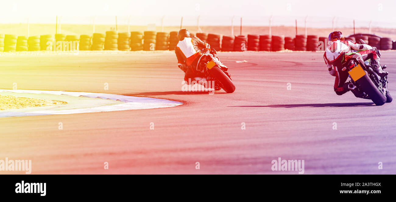 competition, motorcycle racer rides on a sports track Stock Photo - Alamy