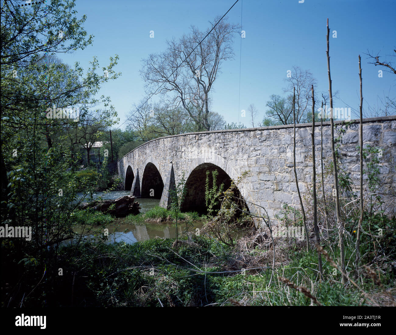 The 1839 Rose's Mill Bridge over Antietam Creek, Funkstown, Maryland ...