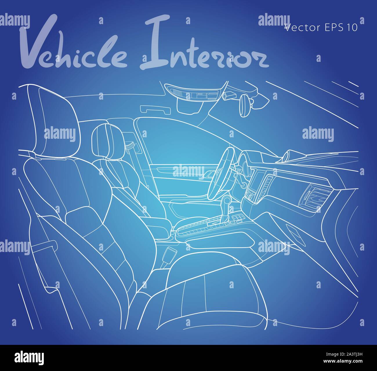 Machine inside. Interior of the vehicle. Vector Stock Vector Image ...