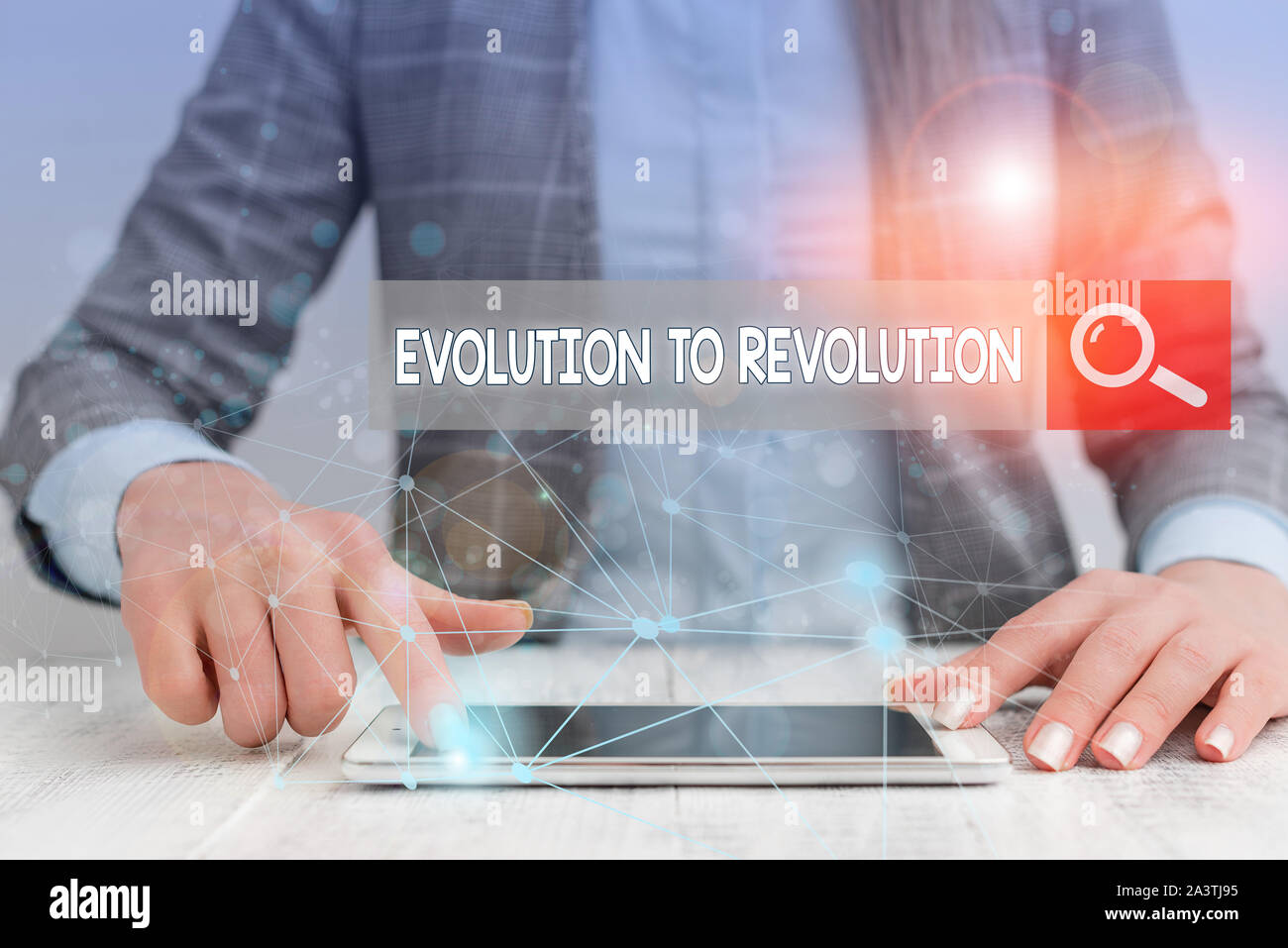 Handwriting text writing Evolution To Revolution. Conceptual photo ...