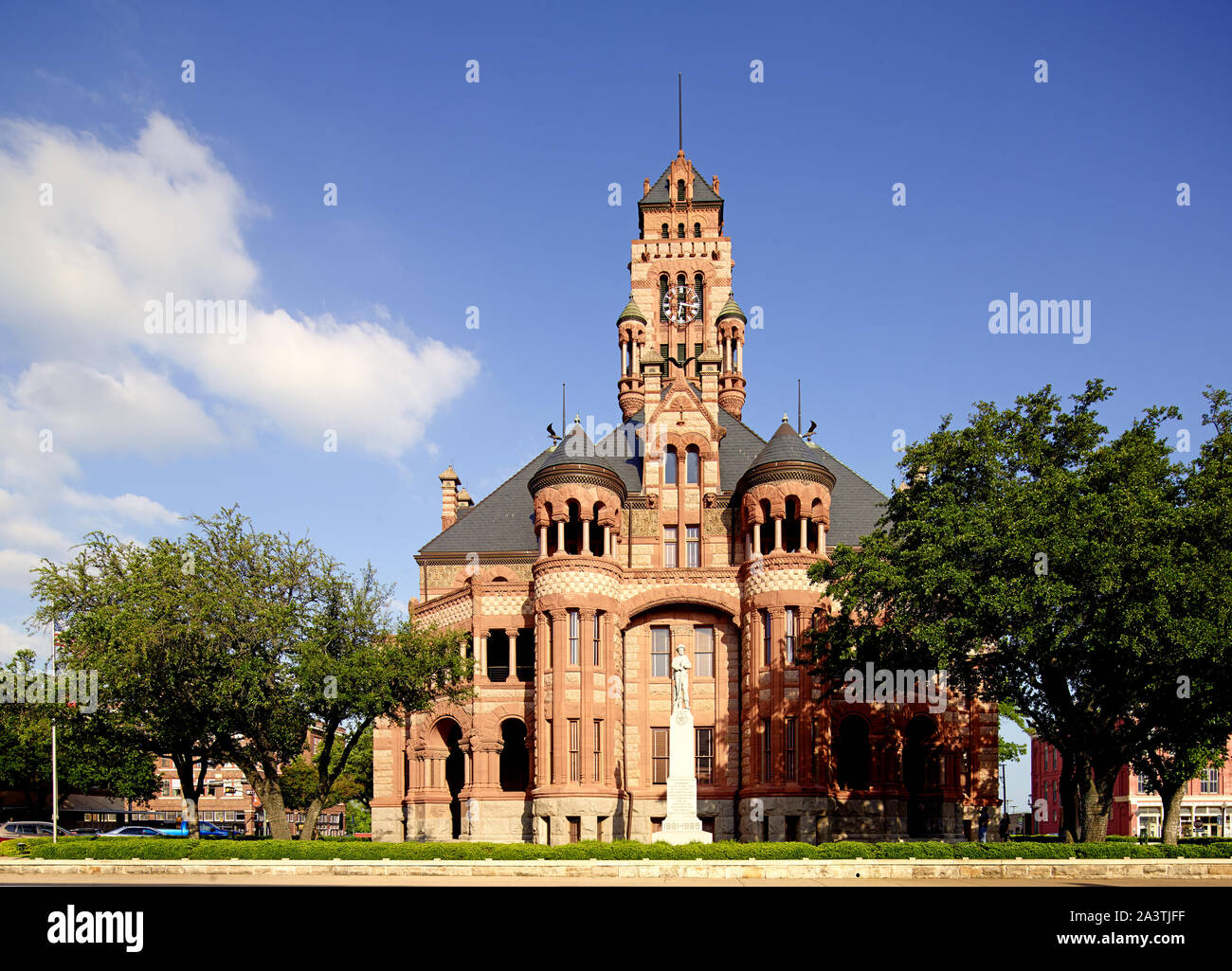 The 1897 Ellis County Courthouse in Waxahachie, Texas, south of Dallas ...