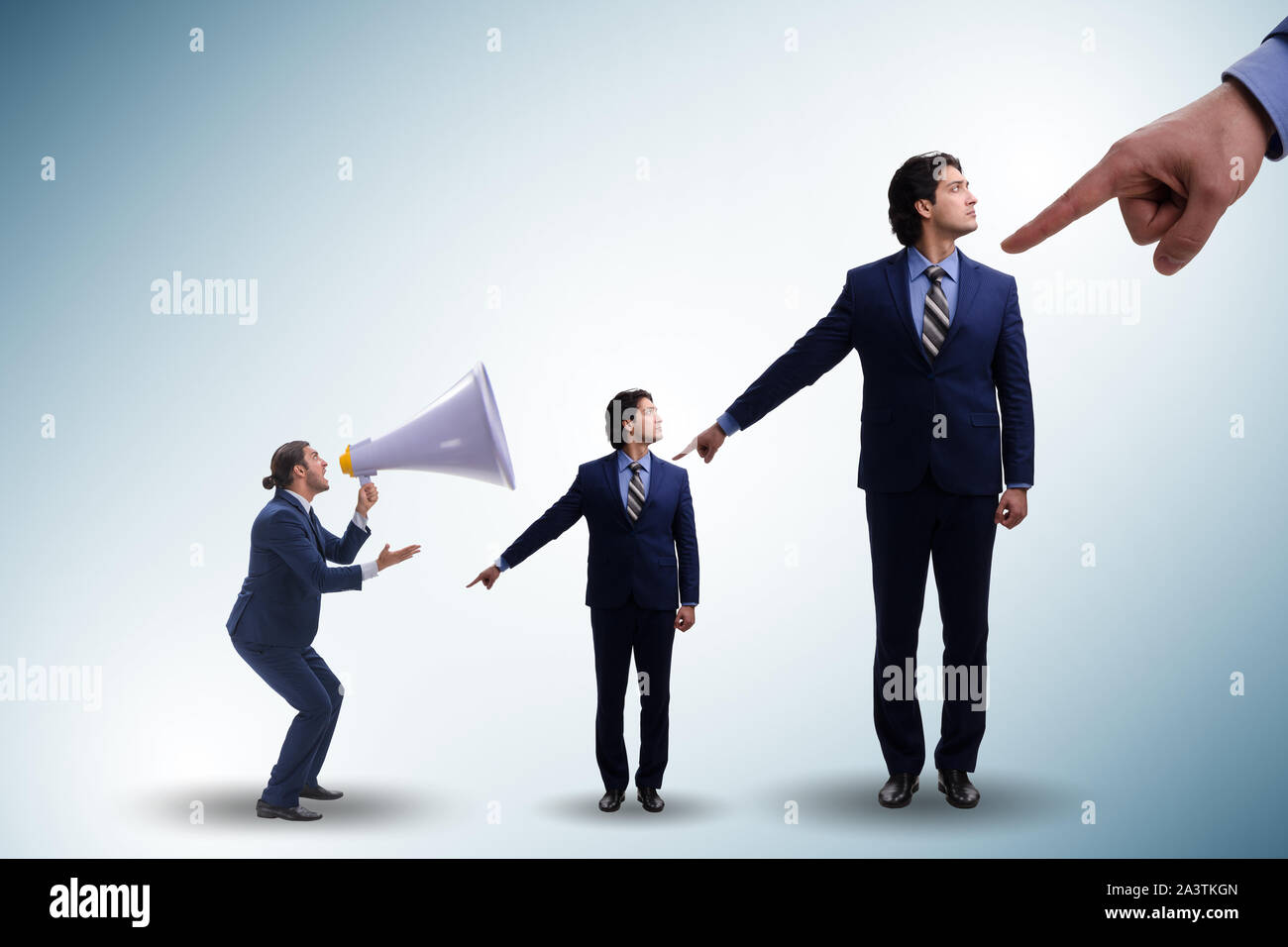 Employees blaming each other in office Stock Photo - Alamy