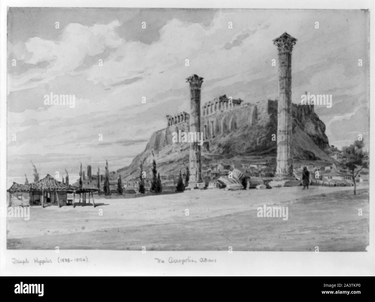 Parthenon athens greece acropolis Black and White Stock Photos & Images ...