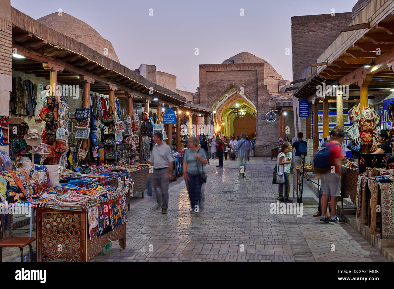 illuminated Toki-Telpak Furushon at dawn, Ancient Trading Dome in ...
