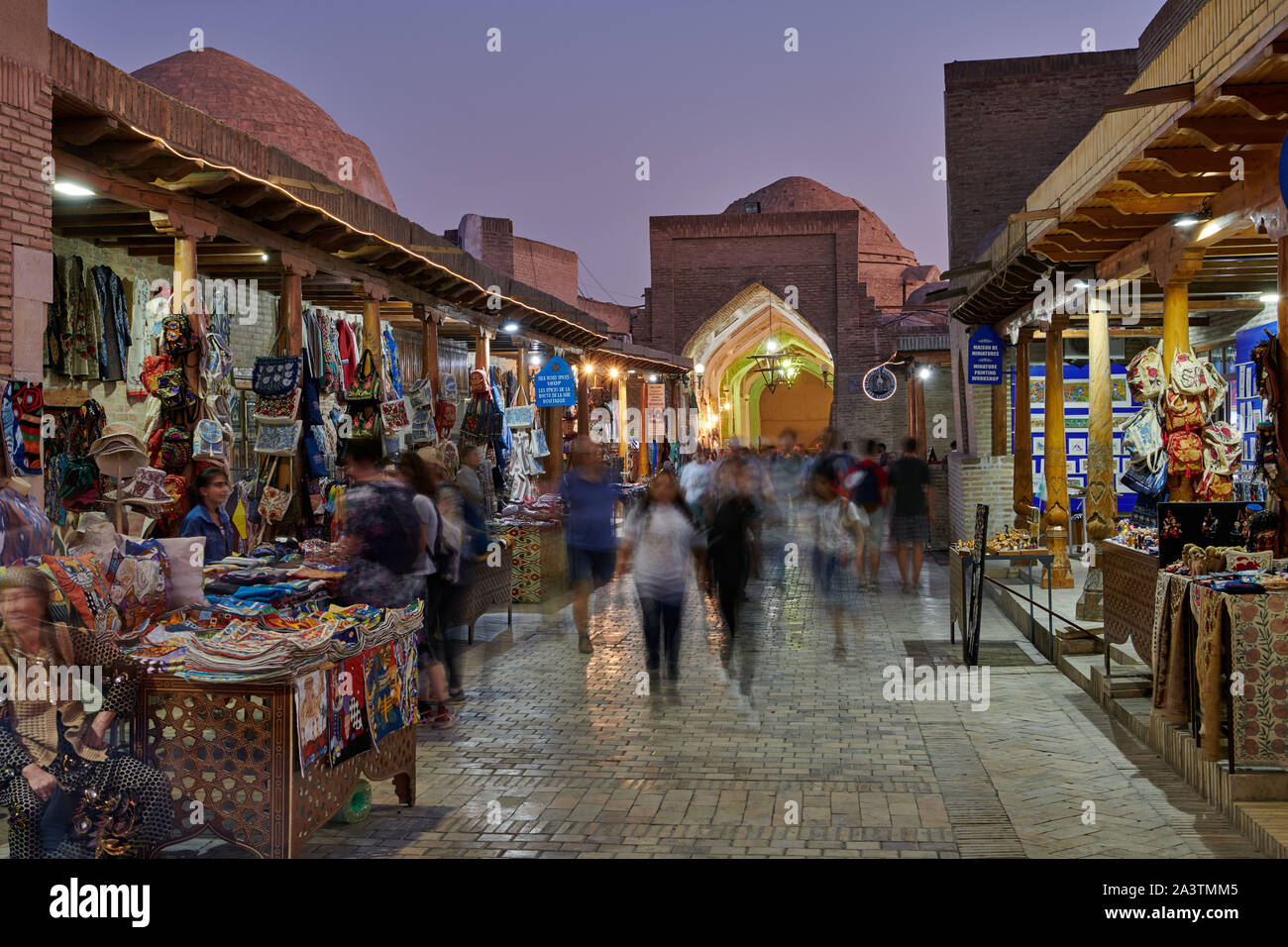illuminated Toki-Telpak Furushon at dawn, Ancient Trading Dome in ...