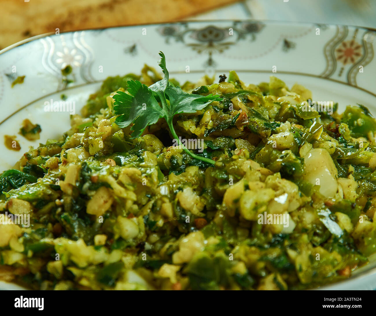 Mirchi cha Thecha, Maharashtrian spicy chutney close up Stock Photo - Alamy