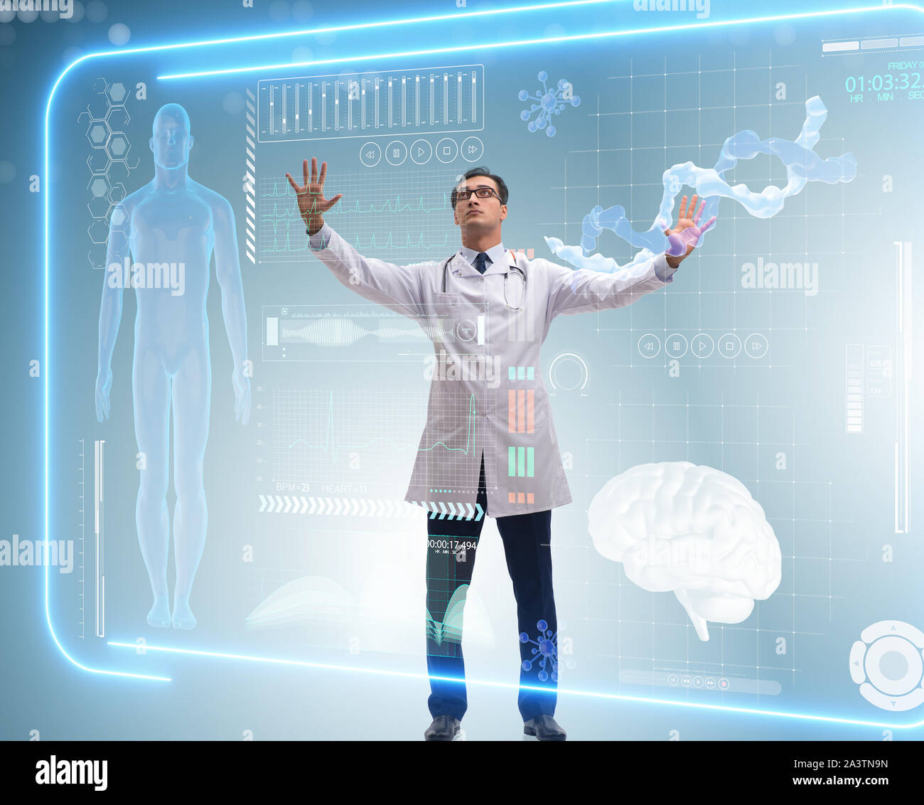 Team of doctor in remote diagnostics examination concept Stock Photo ...