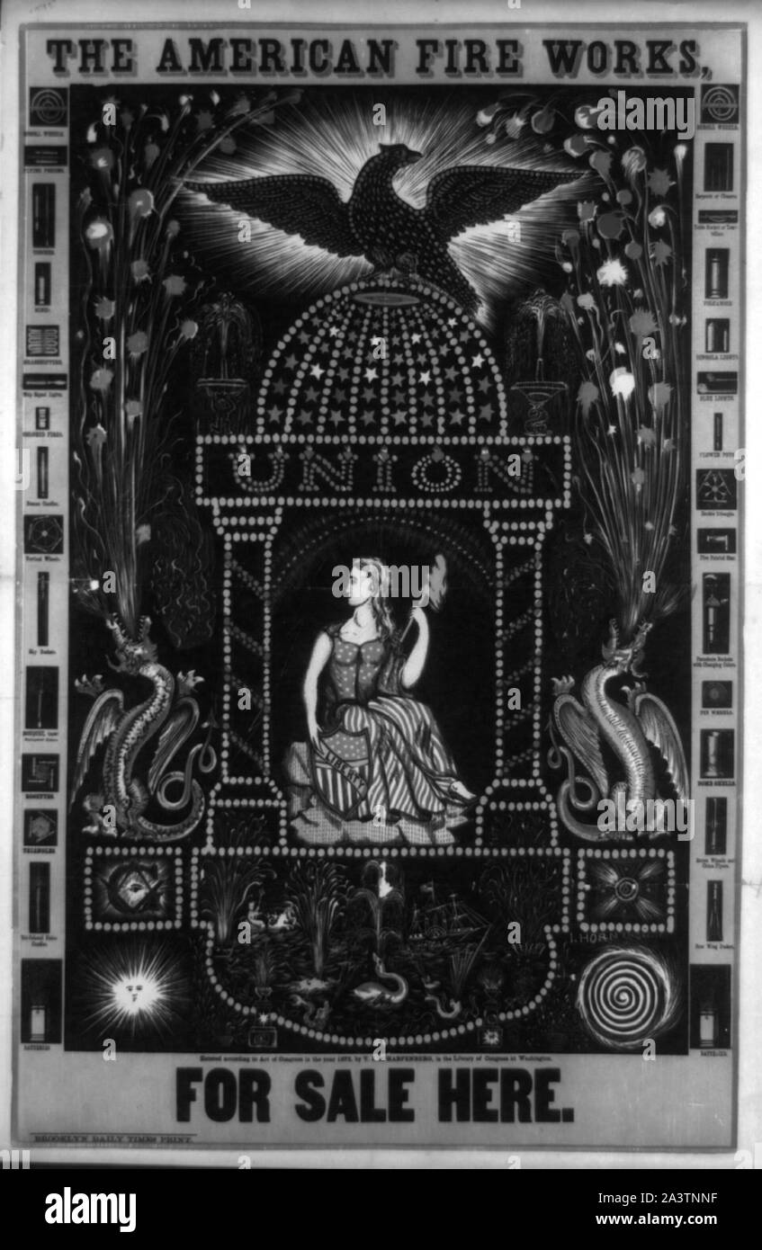 Patriotic holiday display Black and White Stock Photos & Images - Alamy