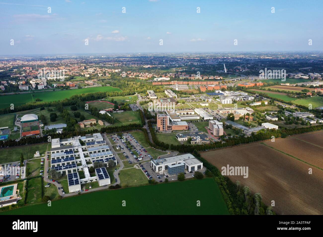 Aerial view of the Campus of the University of Parma / Italy Stock ...