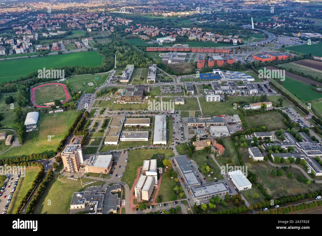 Aerial view of the Campus of the University of Parma / Italy Stock ...
