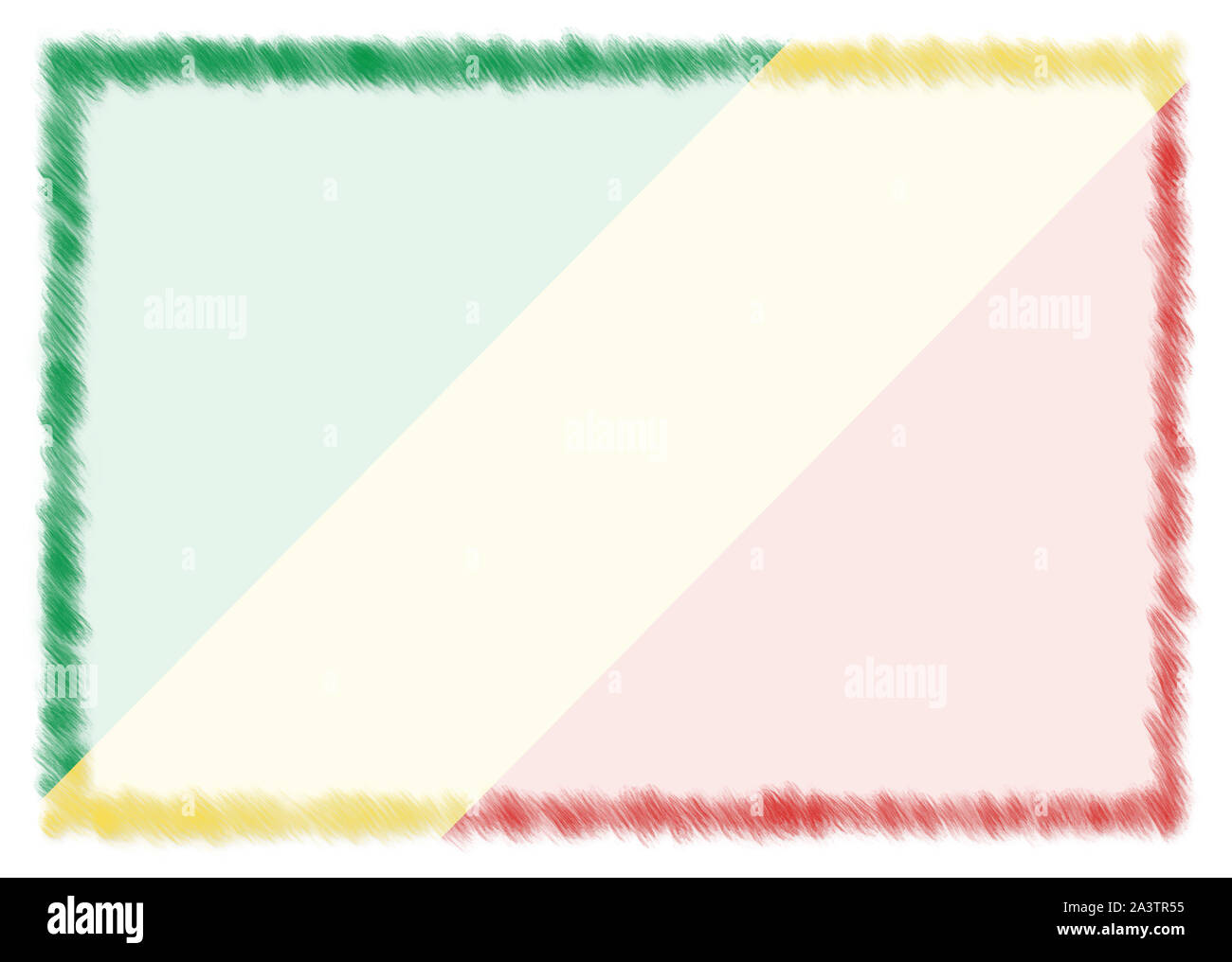 Border made with Congo national flag. Brush stroke frame. Template ...