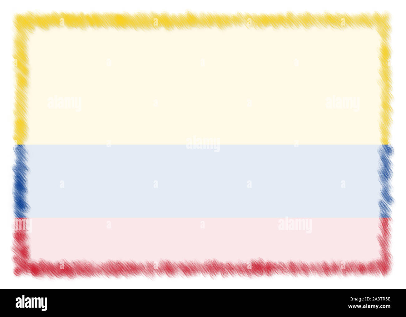 Border made with Colombia national flag. Brush stroke frame. Template ...