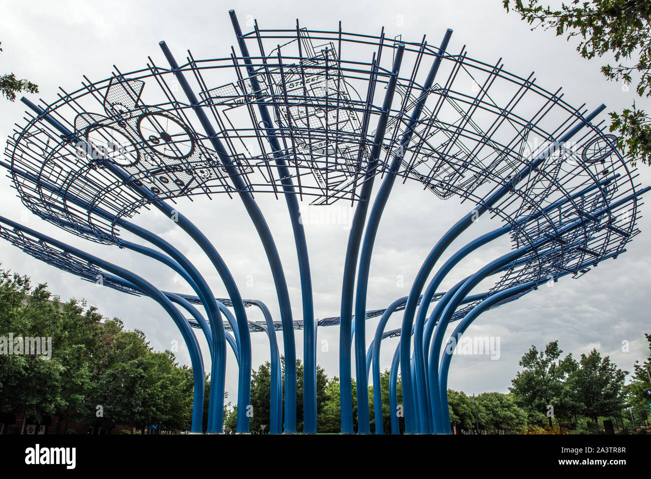 The Blueprints steel sculpture in Addison Circle, an urban park in ...