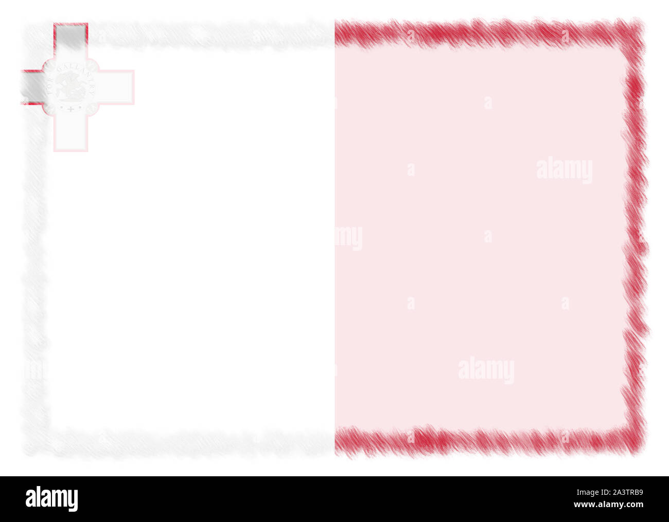 Border made with Malta national flag. Brush stroke frame. Template ...