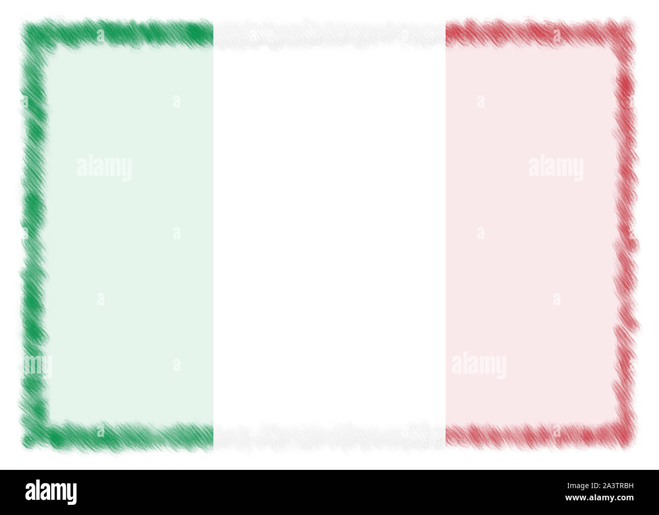 Border made with Italy national flag. Brush stroke frame. Template ...