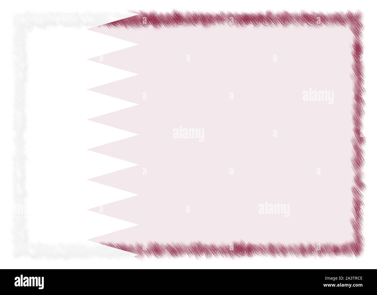 Border made with Qatar national flag. Brush stroke frame. Template ...