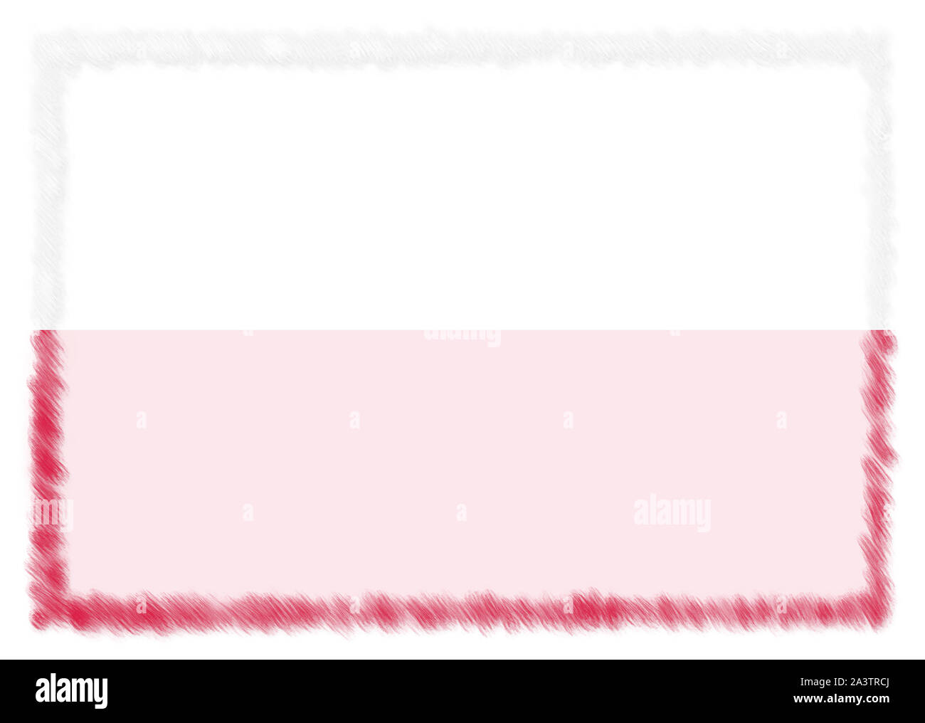 Border made with Poland national flag. Brush stroke frame. Template ...