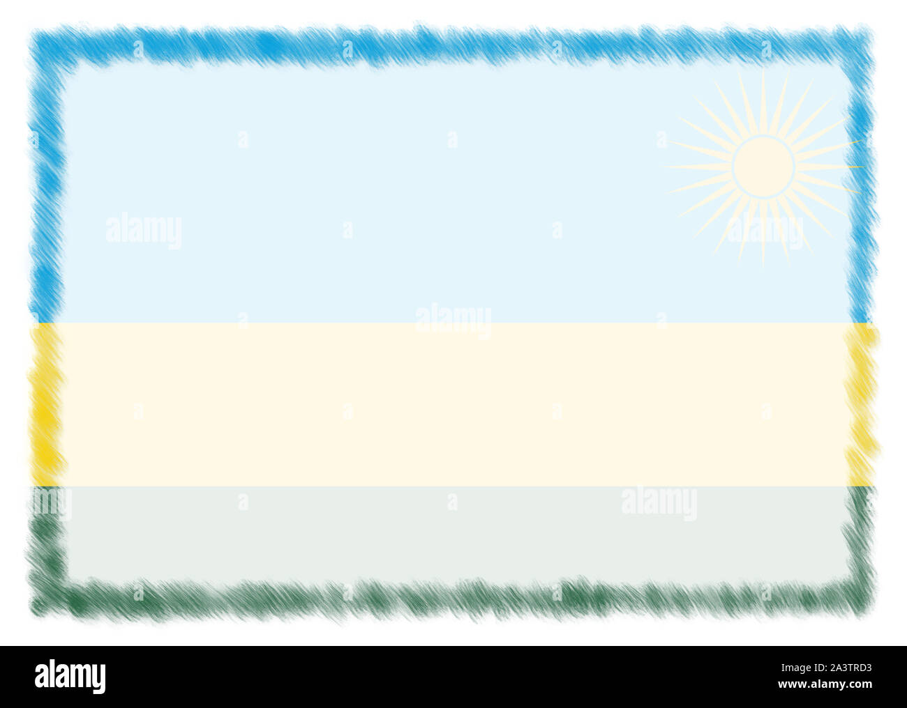 Border made with Rwanda national flag. Brush stroke frame. Template ...
