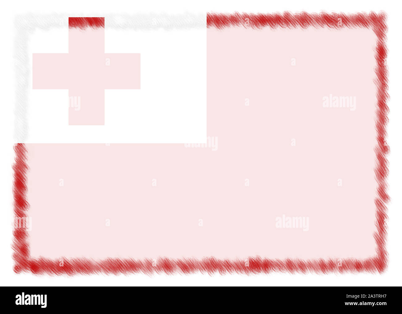 Border made with Tonga national flag. Brush stroke frame. Template ...