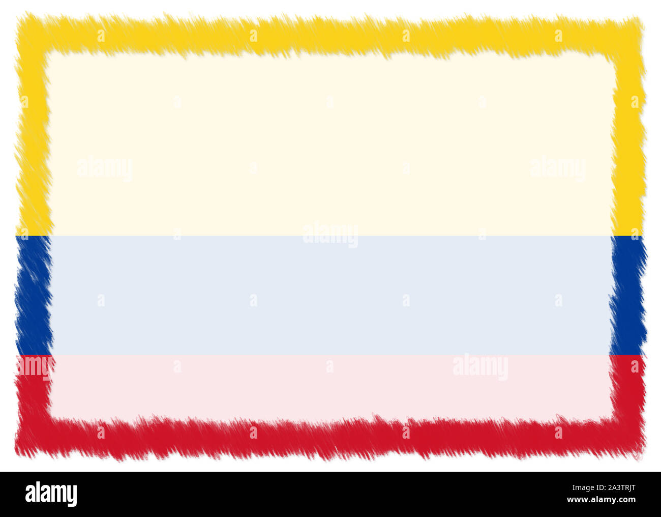 Border made with Colombia national flag. Brush stroke frame. Template ...