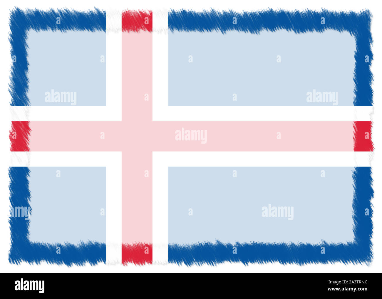 Border made with Iceland national flag. Brush stroke frame. Template ...