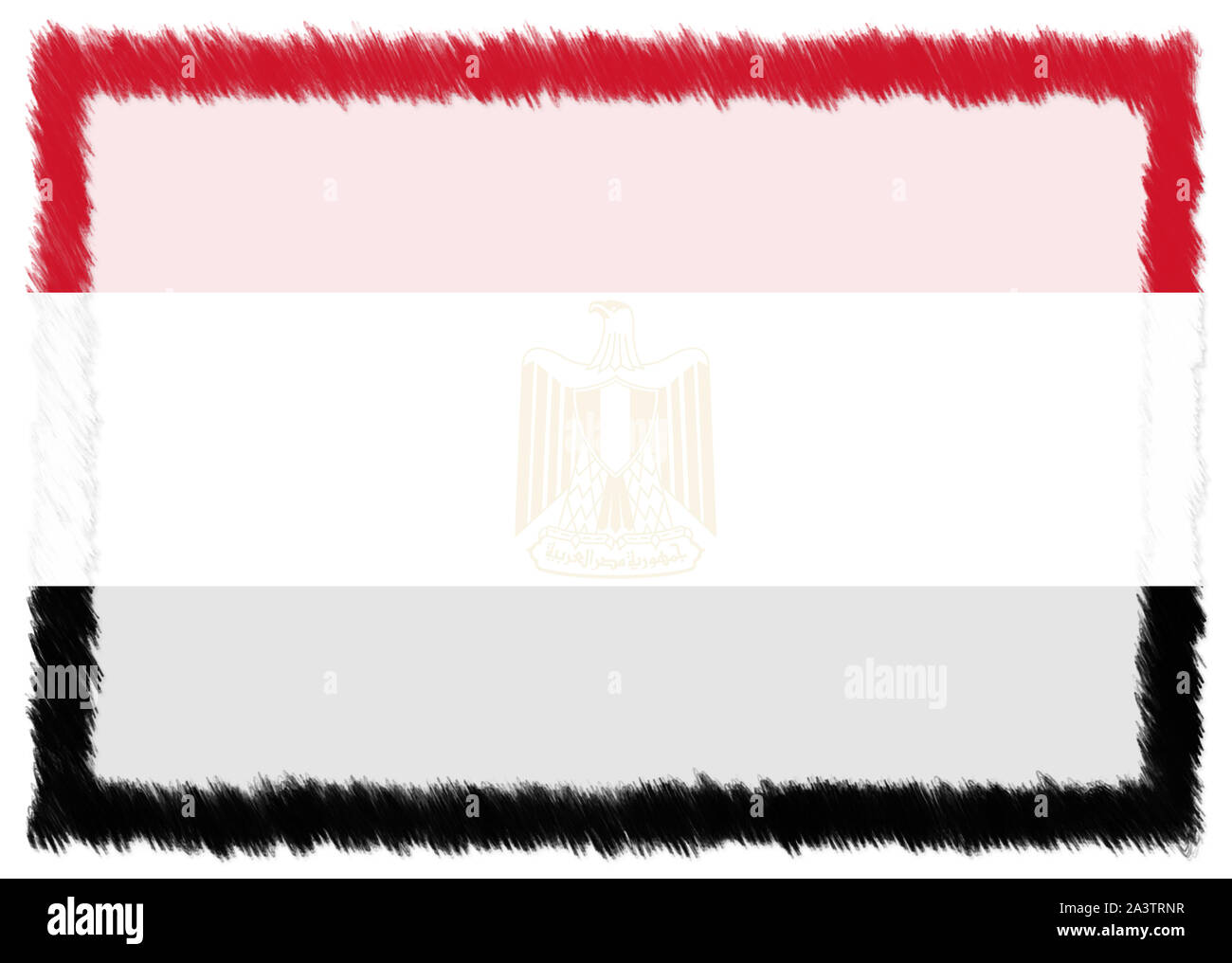 Border made with Egypt national flag. Brush stroke frame. Template ...