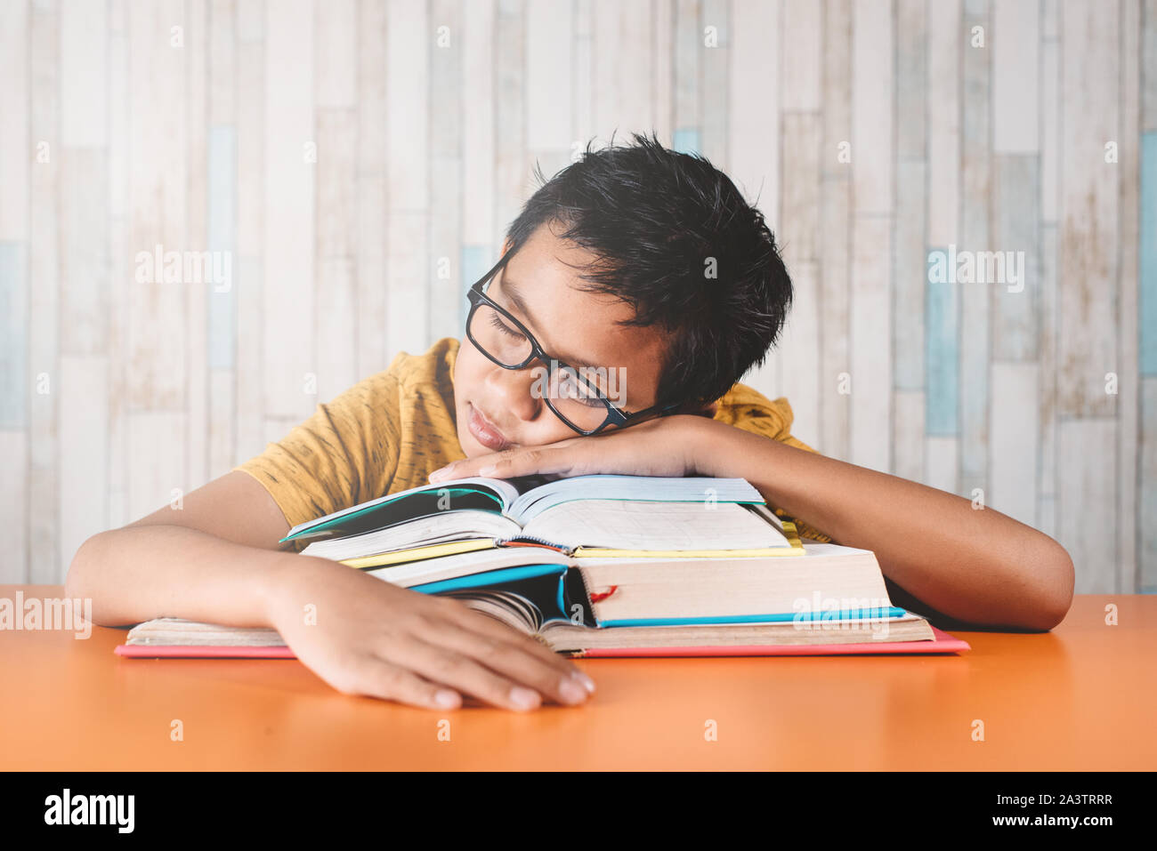 Teen boy fall asleep hi-res stock photography and images - Alamy