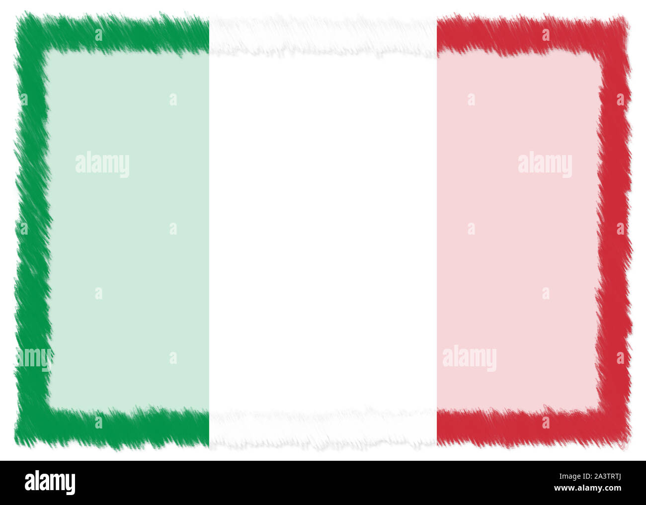 Border made with Italy national flag. Brush stroke frame. Template ...