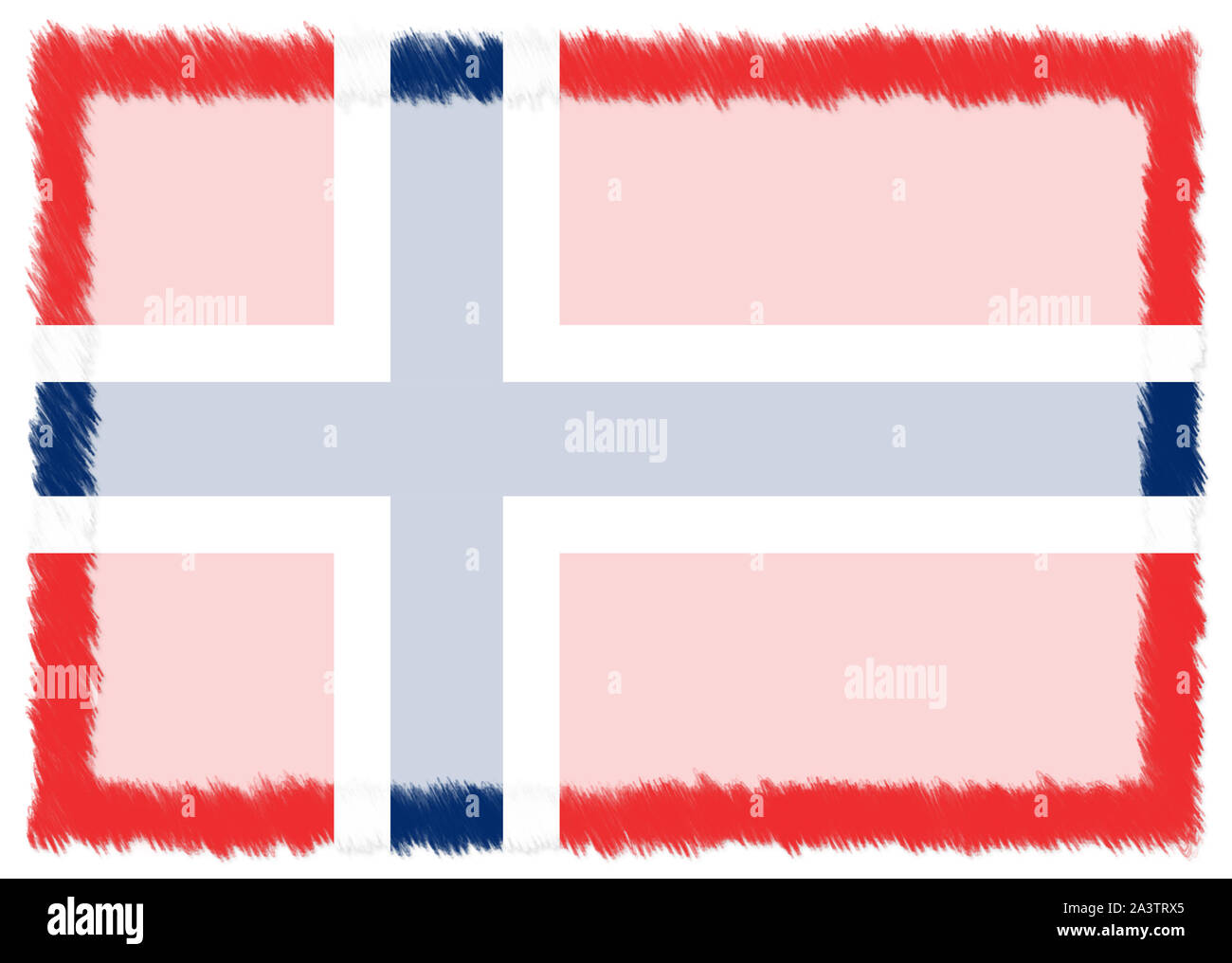 Border made with Norway national flag. Brush stroke frame. Template ...