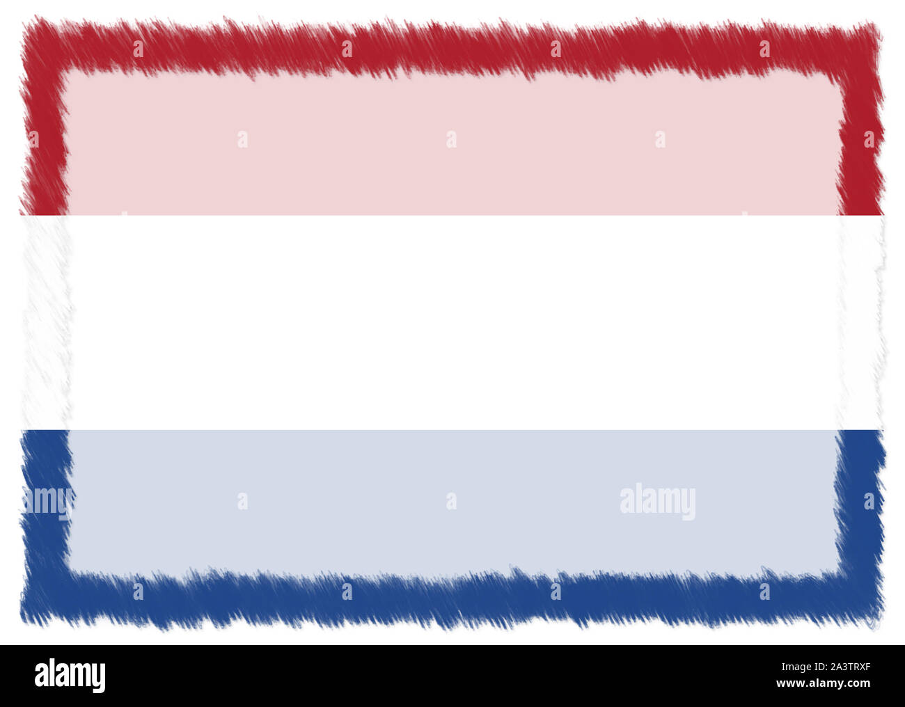 Border made with Netherlands national flag. Brush stroke frame ...