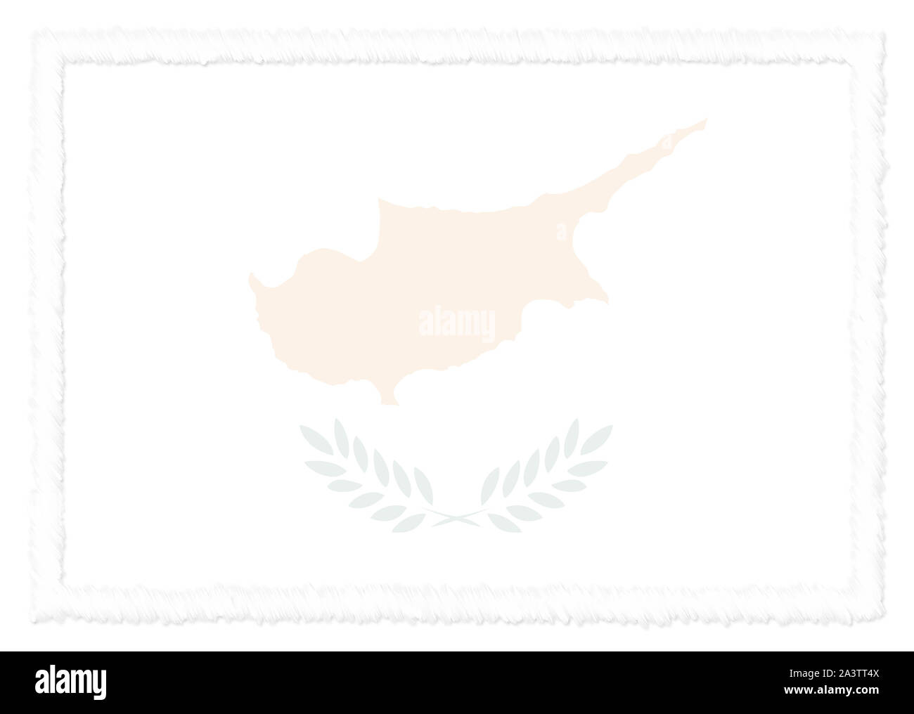 Border made with Cyprus national flag. Brush stroke frame. Template ...