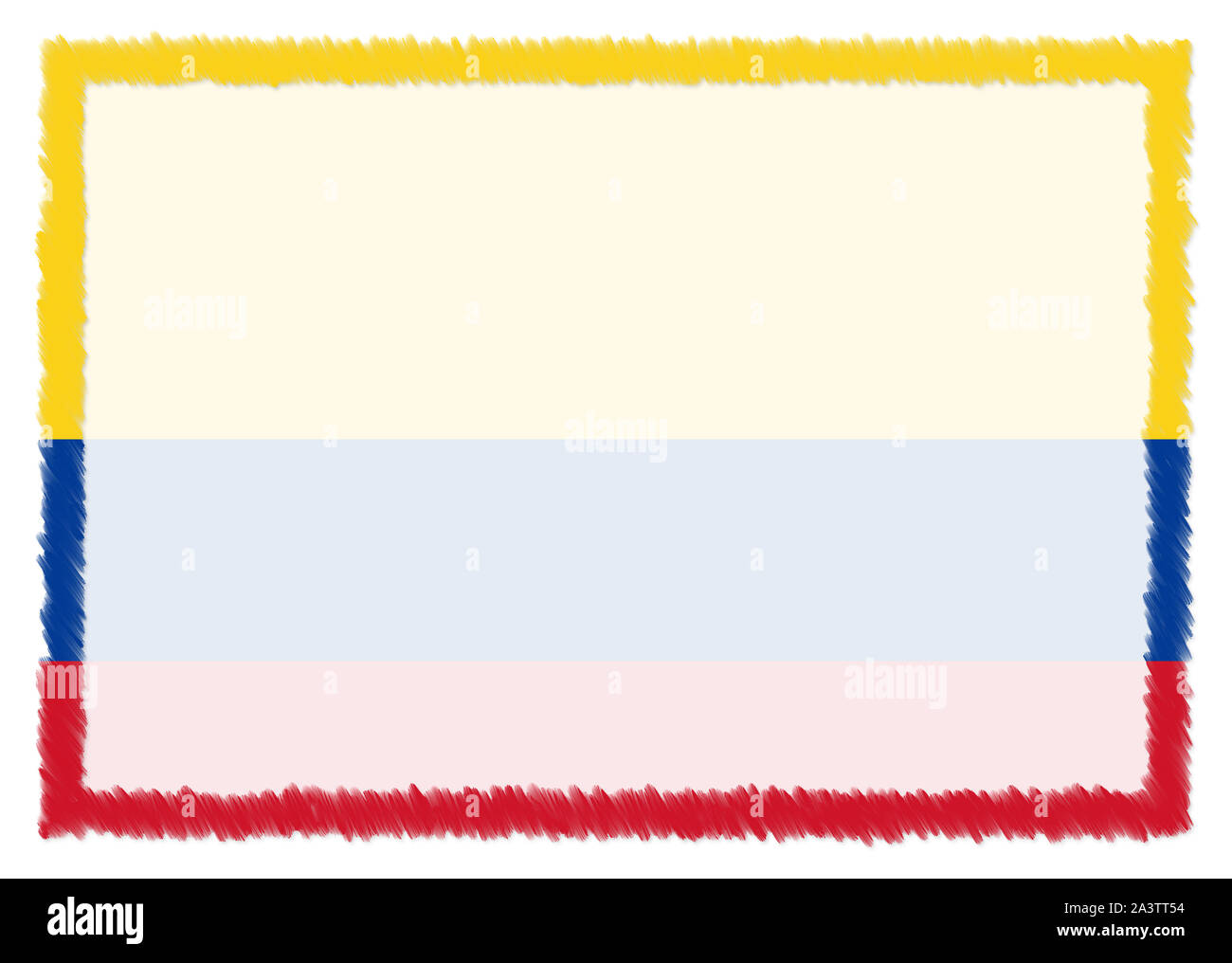 Border made with Colombia national flag. Brush stroke frame. Template ...