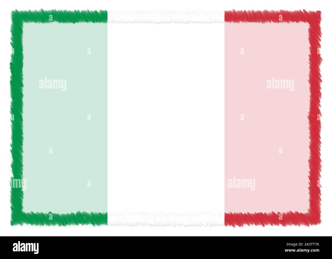 Border made with Italy national flag. Brush stroke frame. Template ...