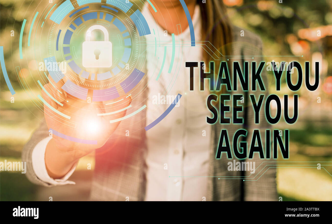 Handwriting text Thank You See You Again. Conceptual photo Appreciation ...