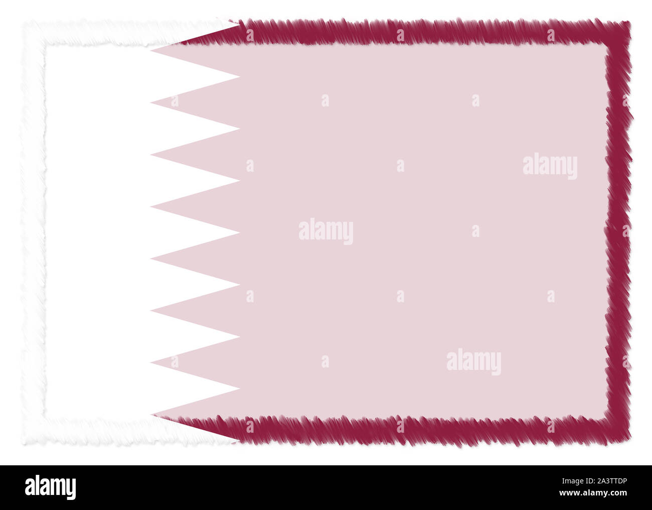 Border made with Qatar national flag. Brush stroke frame. Template ...