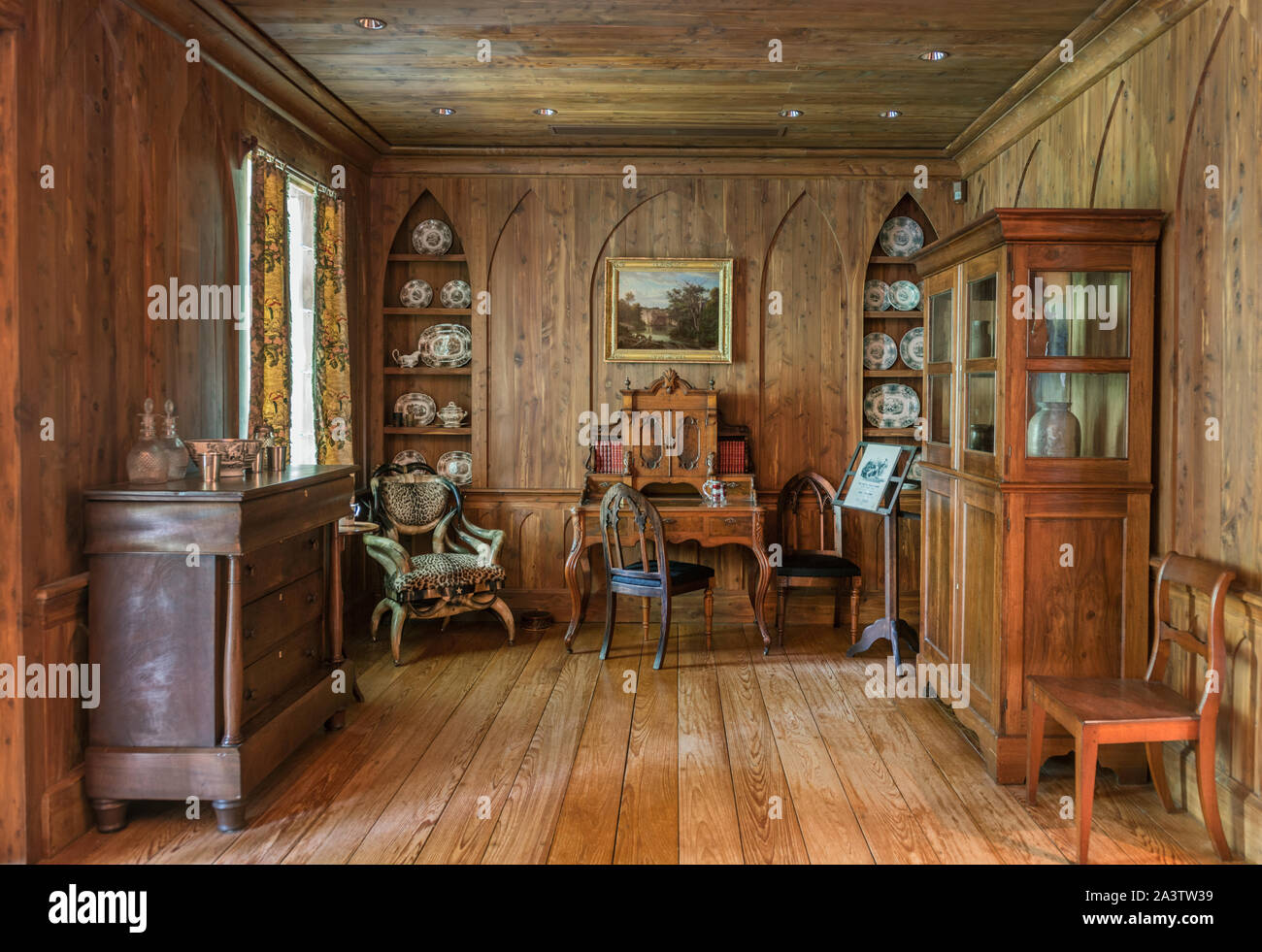 The Texas Room at Bayou Bend mansion, the former home of philanthropist ...