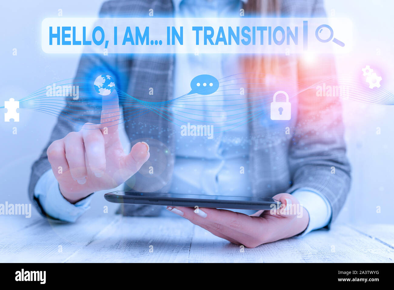 Text sign showing Hello I Am In Transition. Business photo showcasing ...