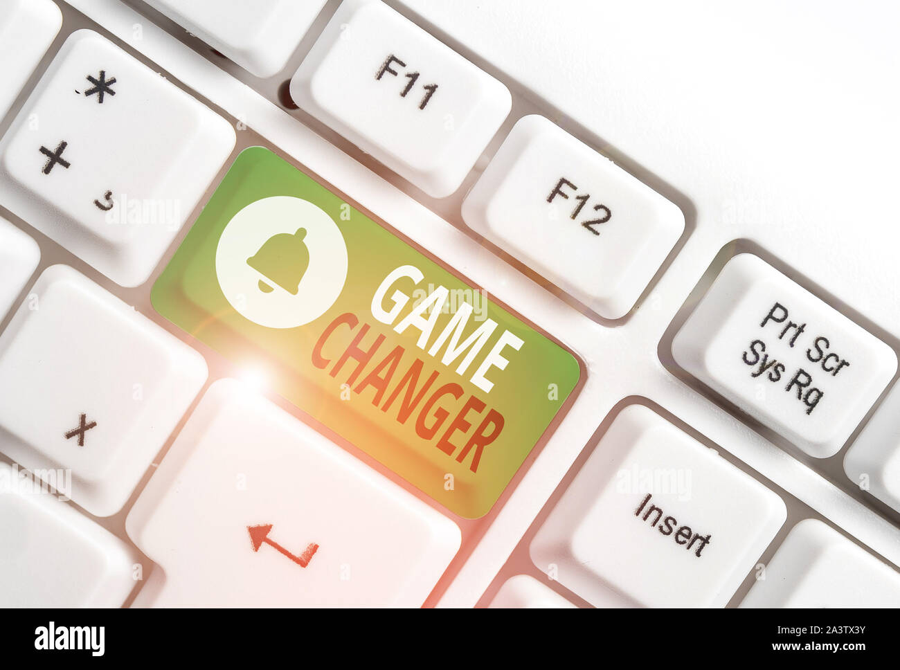 Conceptual hand writing showing Game Changer. Concept meaning way that ...