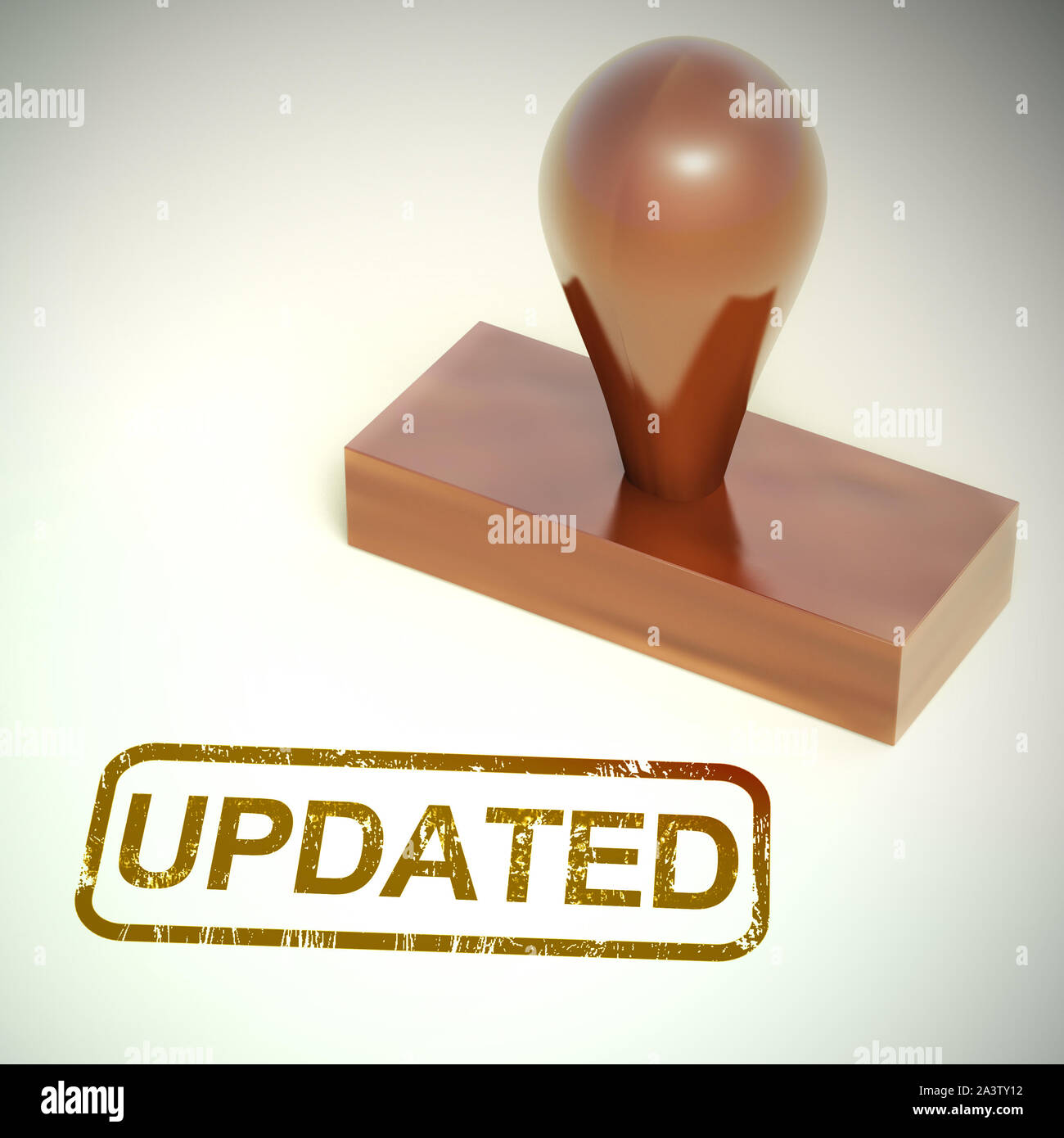 Updated stamp shows new and fresh content improved and enhanced. State ...