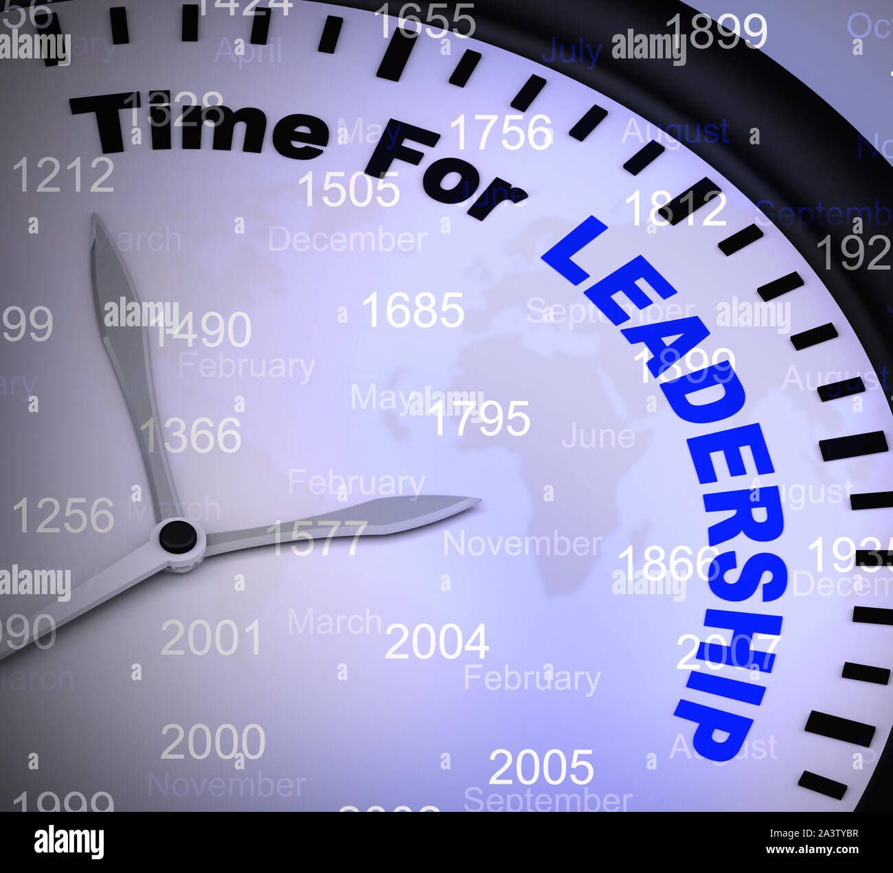 Time for leadership concept icon means taking control and being in ...