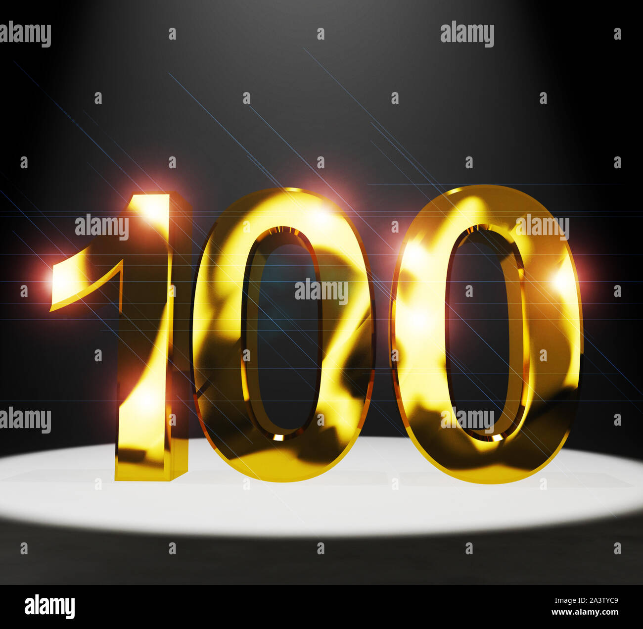 One hundred year celebration icon shows 100 years anniversary. Wishing ...